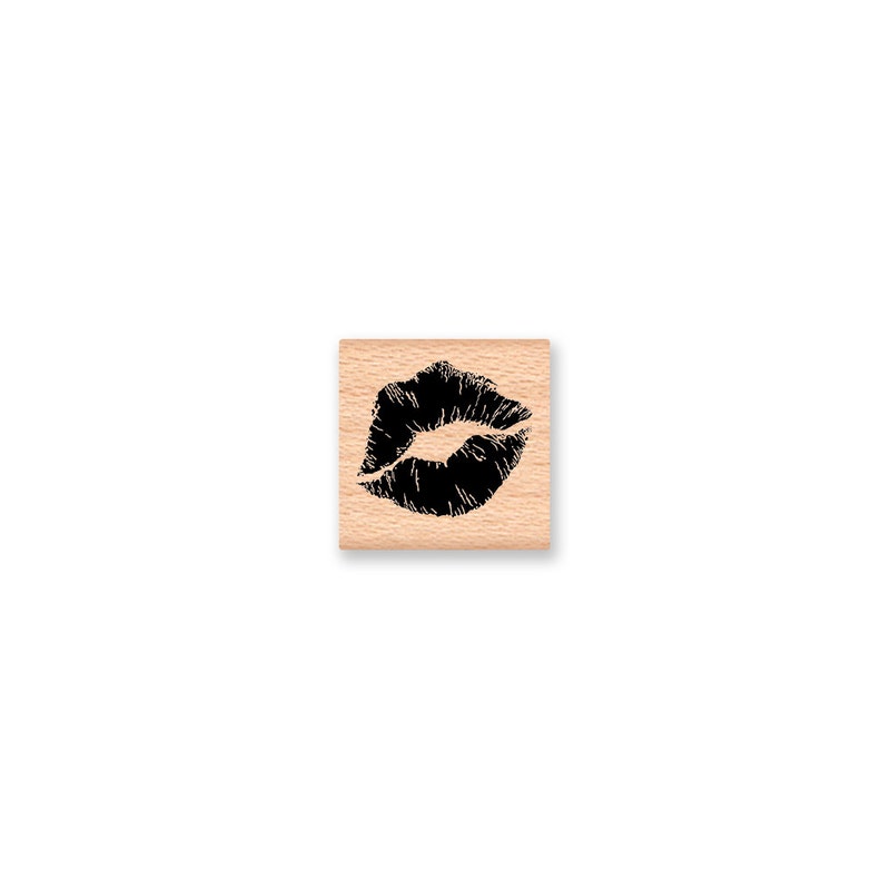 Lips Kiss Rubber Stamp - Etsy