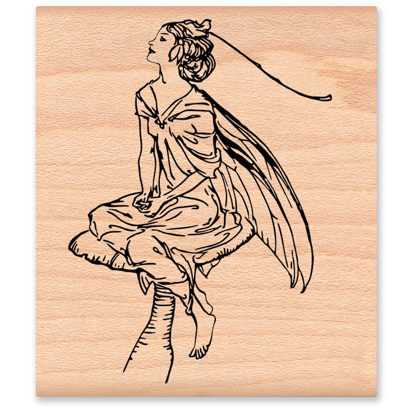 Fairy Rubber Stamp - Etsy