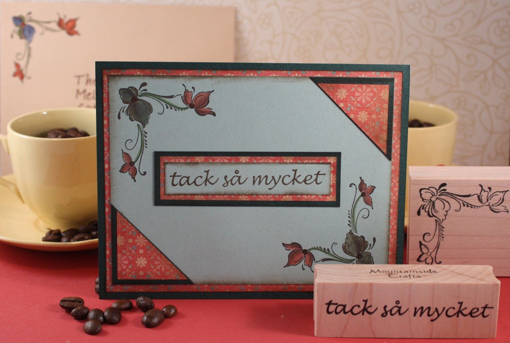 TACK SA MYCKET Rubber Stamp~swedish Saying 'thanks so Much ...