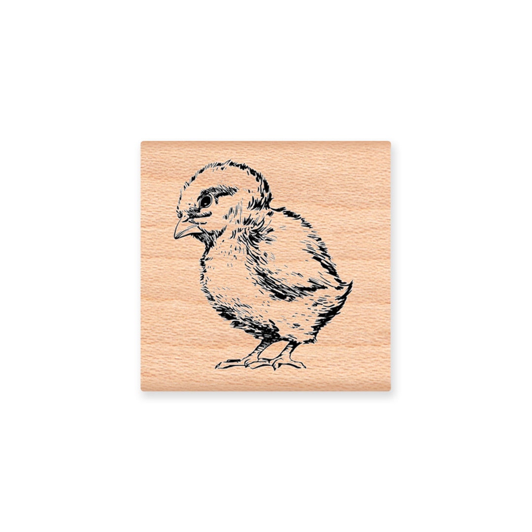 BABY CHICK Rubber Stamp~baby Chicken Stamp~spring Easter Stamp~wood ...