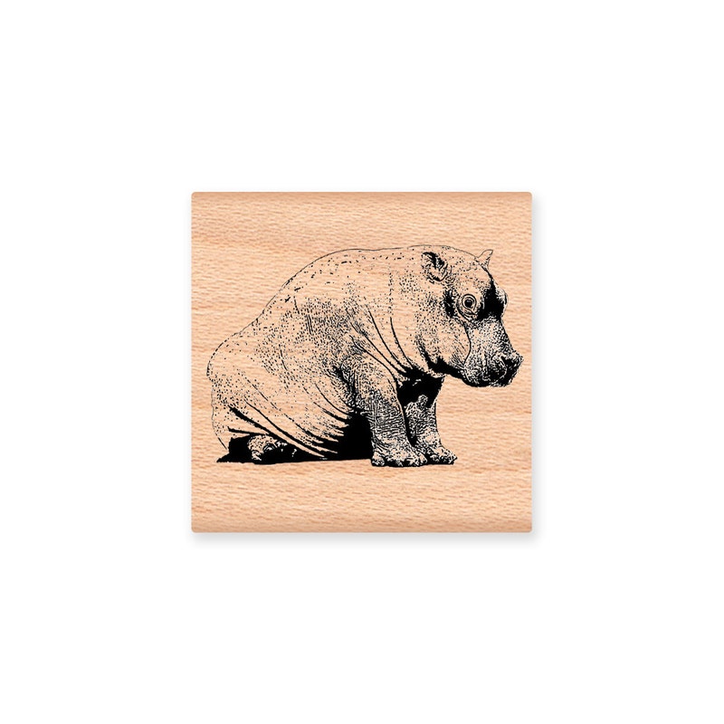 Hippo Stamp - Etsy