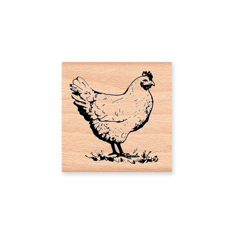 CHICKEN RUBBER STAMP Country Chicken Hen Poultry Farmer Farm Animal ...