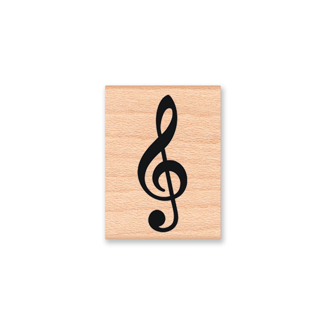 TREBLE CLEF - Wood Mounted Rubber Stamp -(MCRS 22-04) - Etsy
