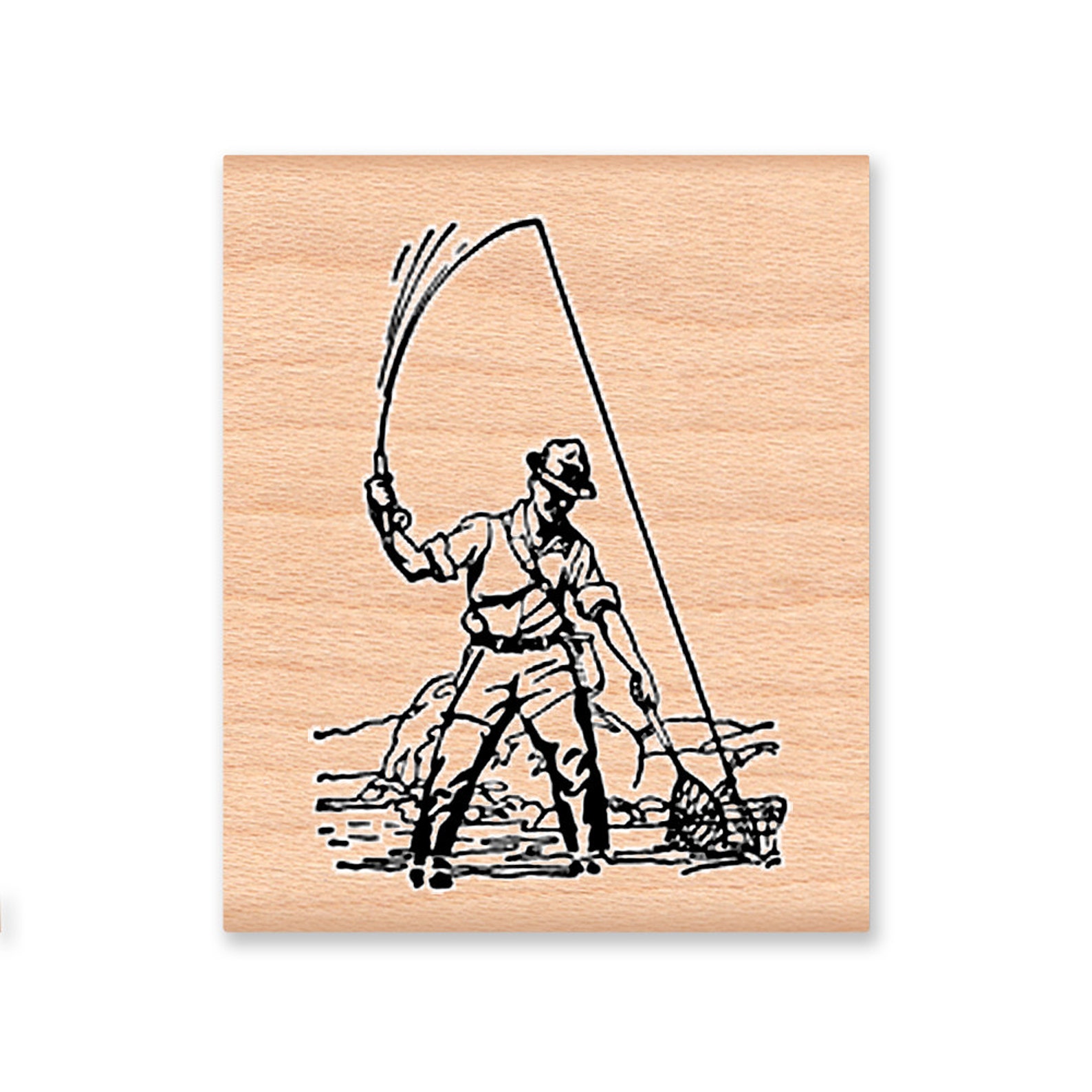 Fishing Stamp Fly Fishermen Fly Fishing Angler Fish Stamp Drawing ...