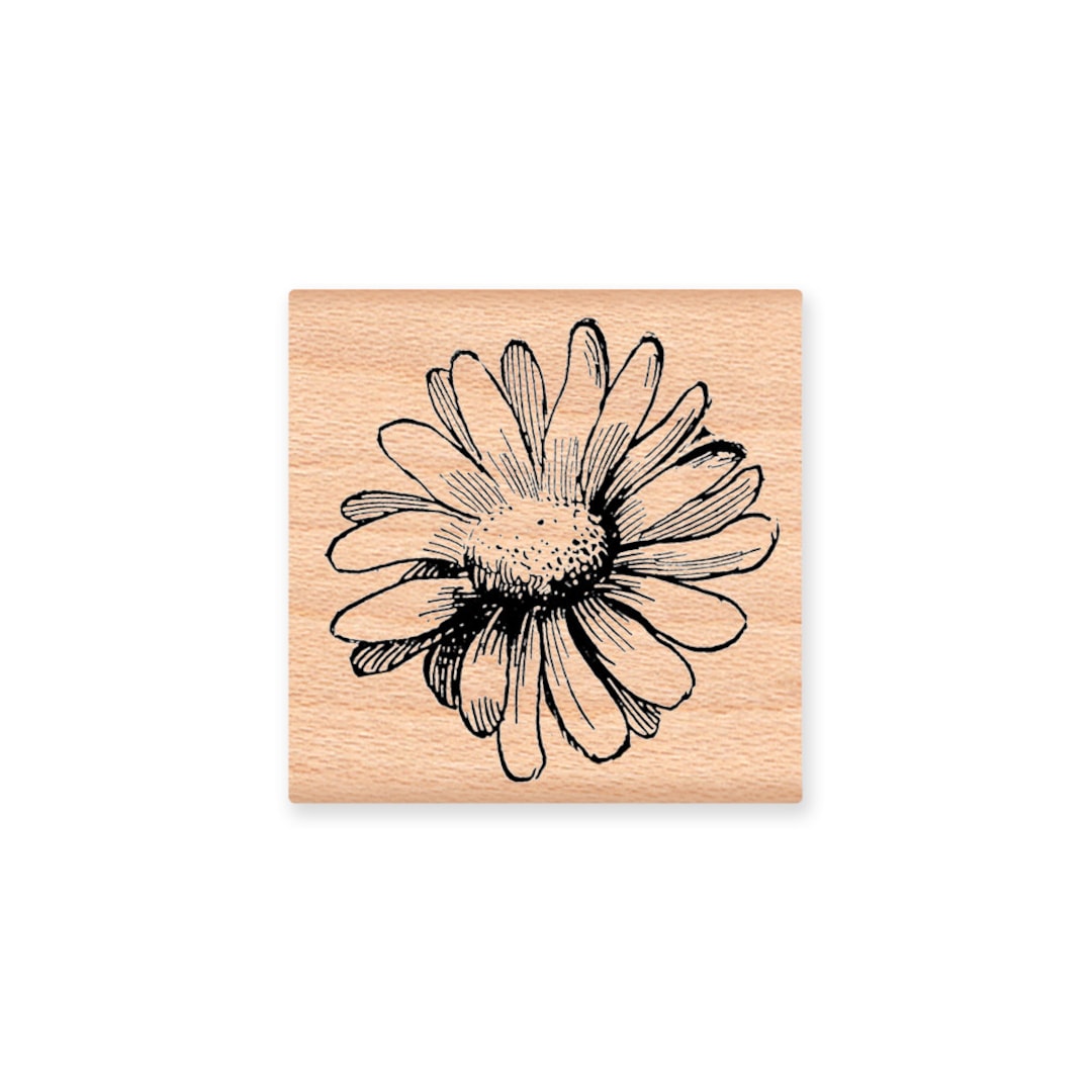 DAISY FLOWER Rubber Stamp~daisy Sketch~summer Wedding Decor~flower ...