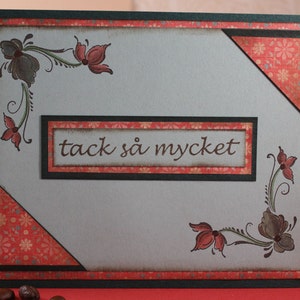 TACK SA MYCKET Rubber Stamp~swedish Saying 'thanks so Much ...