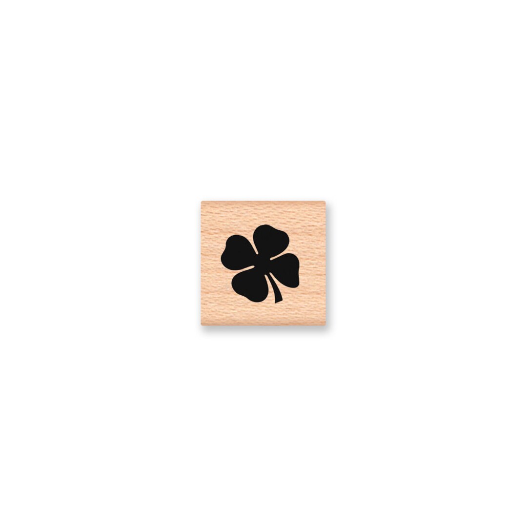 FOUR LEAF Clover~small Silhouette~wood Mounted Rubber Stamp by ...