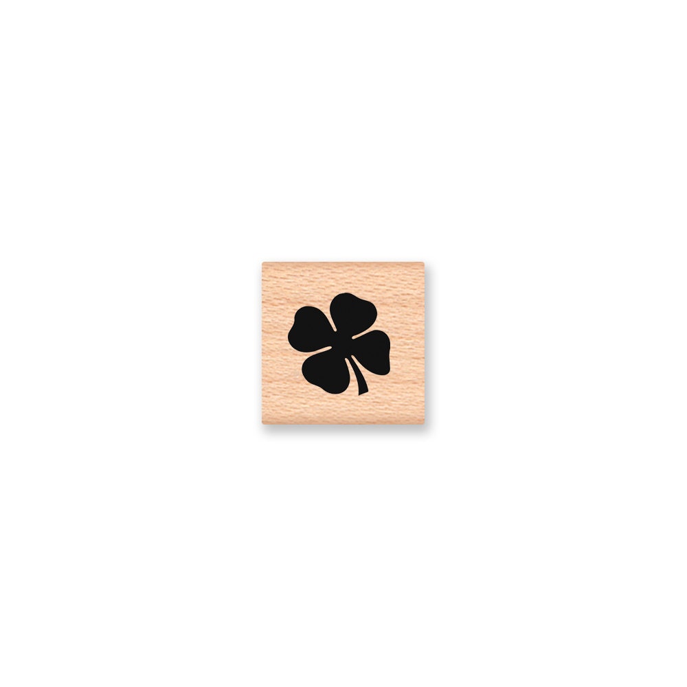 FOUR LEAF Clover~small Silhouette~wood Mounted Rubber Stamp by ...