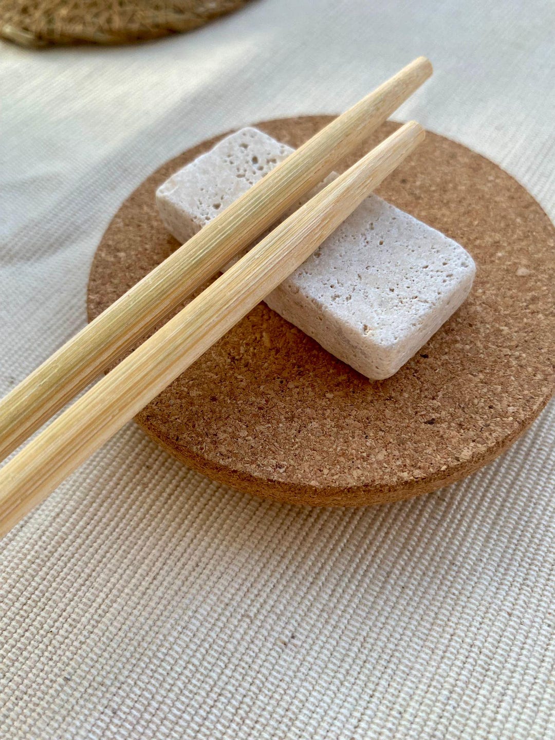 6-piece Travertine Chopstick Rest Blocks Marble Hashioki Cutlery Rest ...