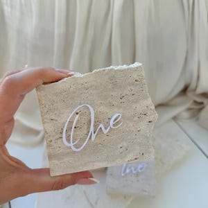 Customizable Natural Stone Table Signs for Conventions, Summons ...