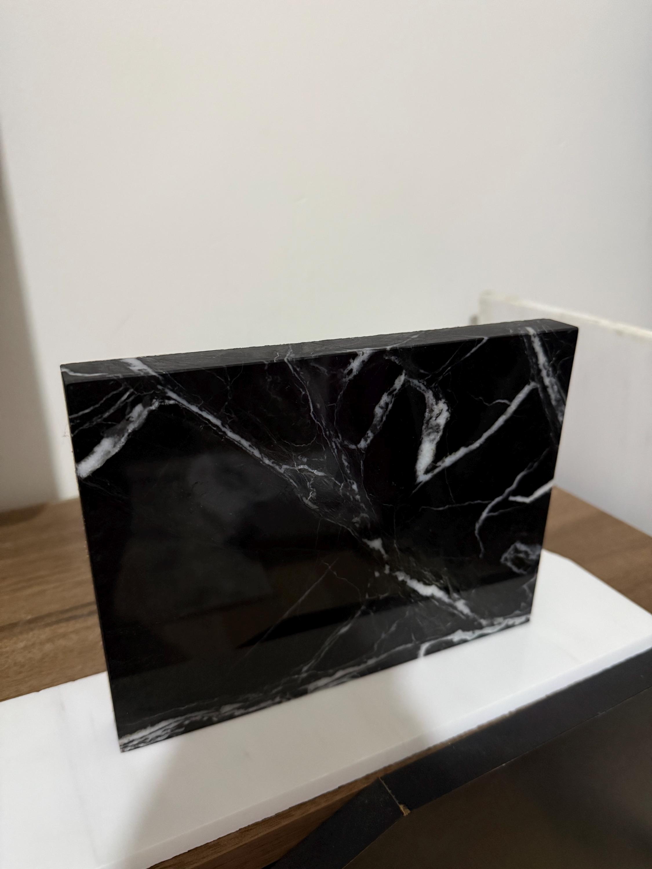 Black Marble Prop Decorative Marble Platform Black Tray Black Marble ...