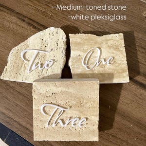 Customizable Natural Stone Table Signs for Conventions, Summons ...