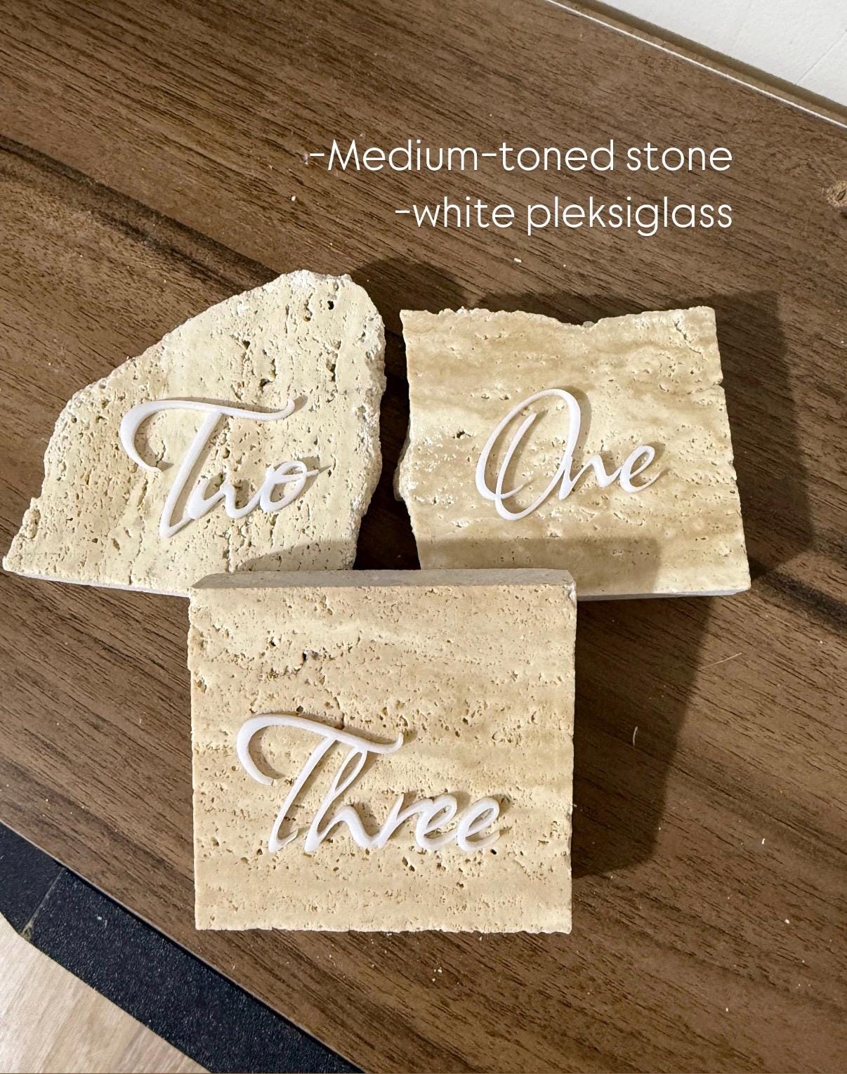 Customizable Natural Stone Table Signs for Conventions, Summons ...