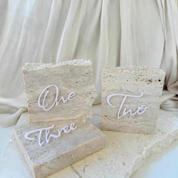 Stone Table Numbers - Etsy
