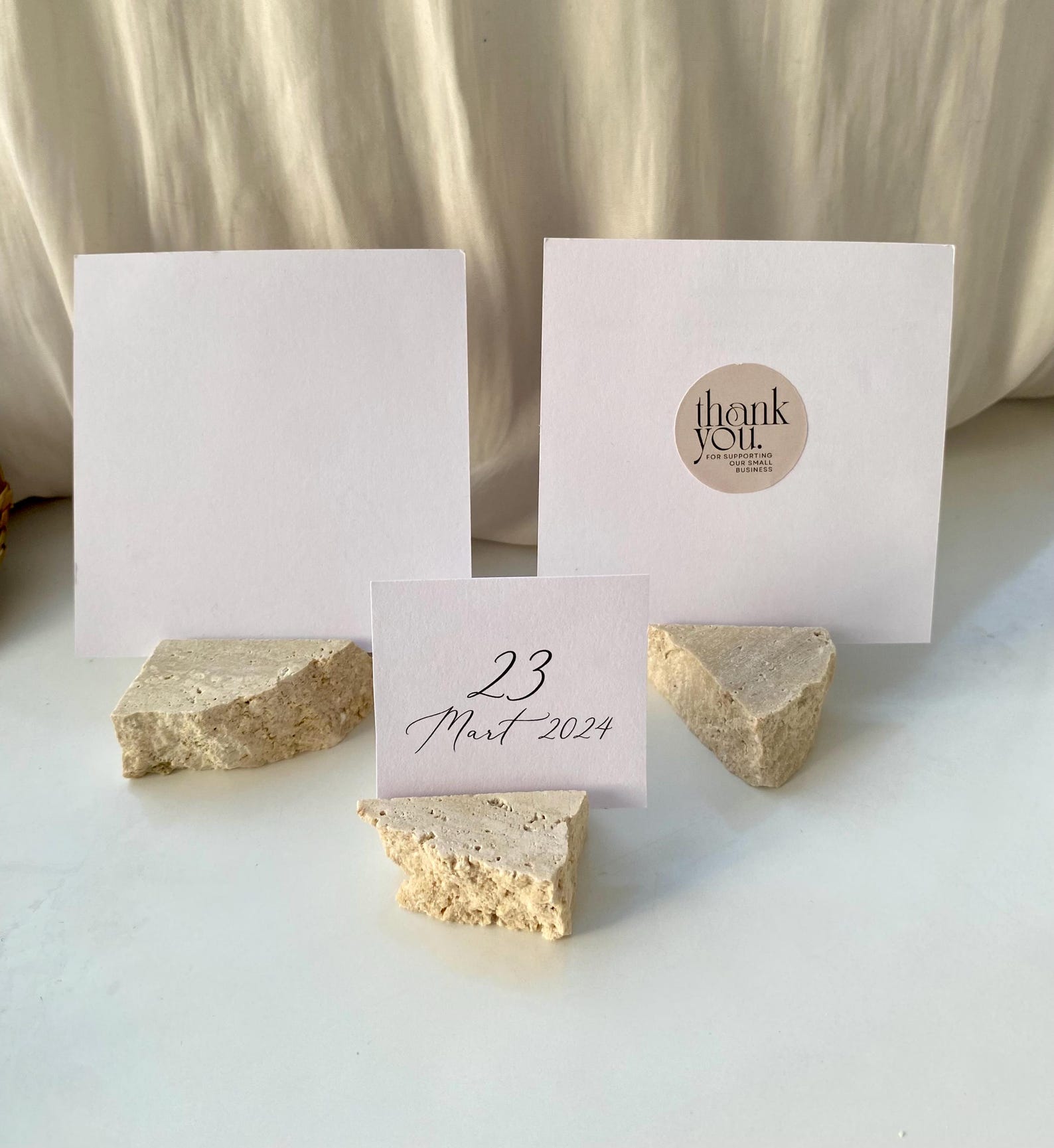Travertine Card Holder | Menu Holder | Card Holder | Modern Wedding ...