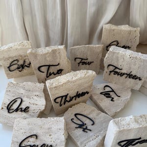 Customizable Natural Stone Table Signs for Conventions, Summons ...