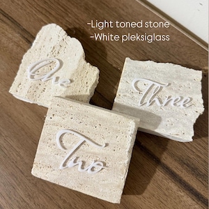 Customizable Natural Stone Table Signs for Conventions, Summons ...