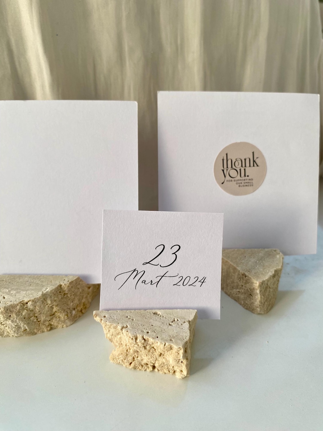 Travertine Card Holder | Menu Holder | Card Holder | Modern Wedding ...