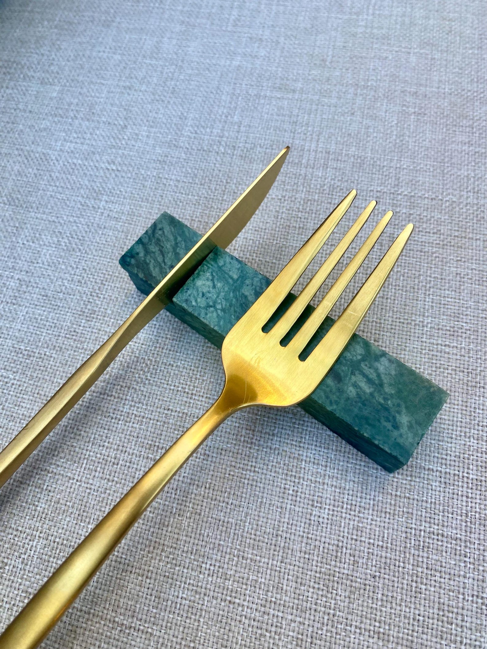 6 Pieces Green Marble Cutlery Rest With Knife Holder | Marble ...