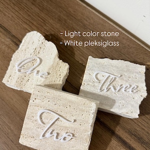 Customizable Natural Stone Table Signs for Conventions, Summons ...