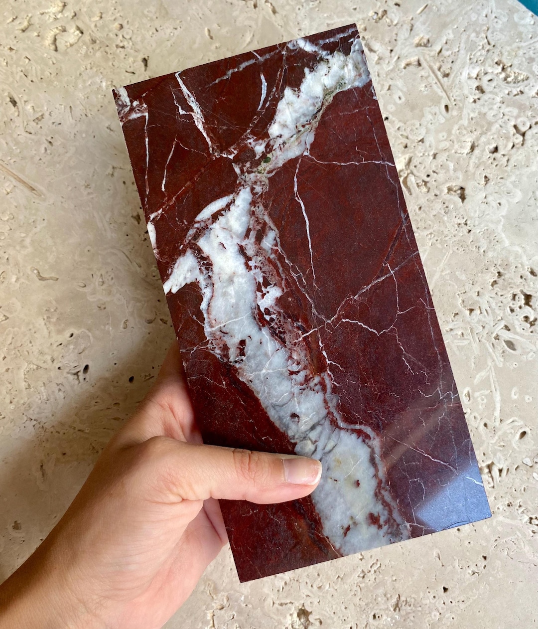 Rosso Levanto Marble Prop | Decorative Marble Platform | Red Marble ...