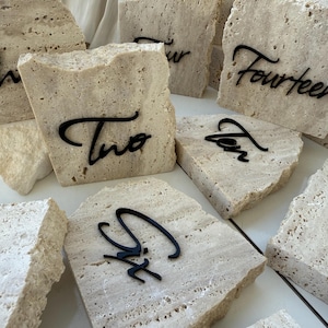 Customizable Natural Stone Table Signs for Conventions, Summons ...