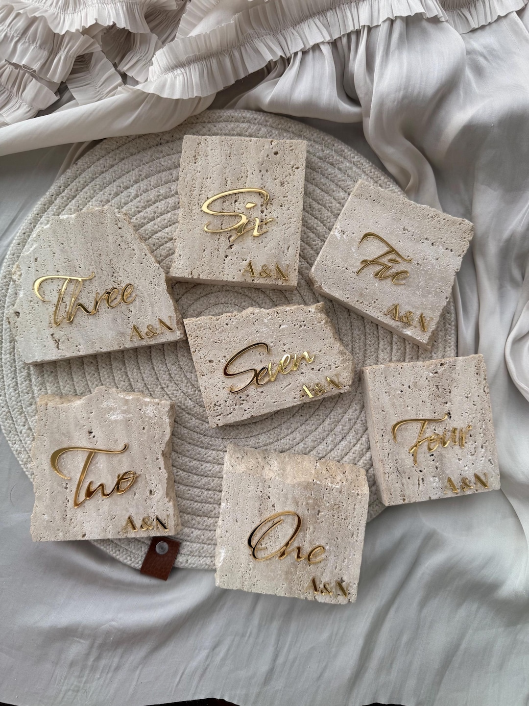 Customizable Natural Stone Table Signs for Conventions, Summons ...