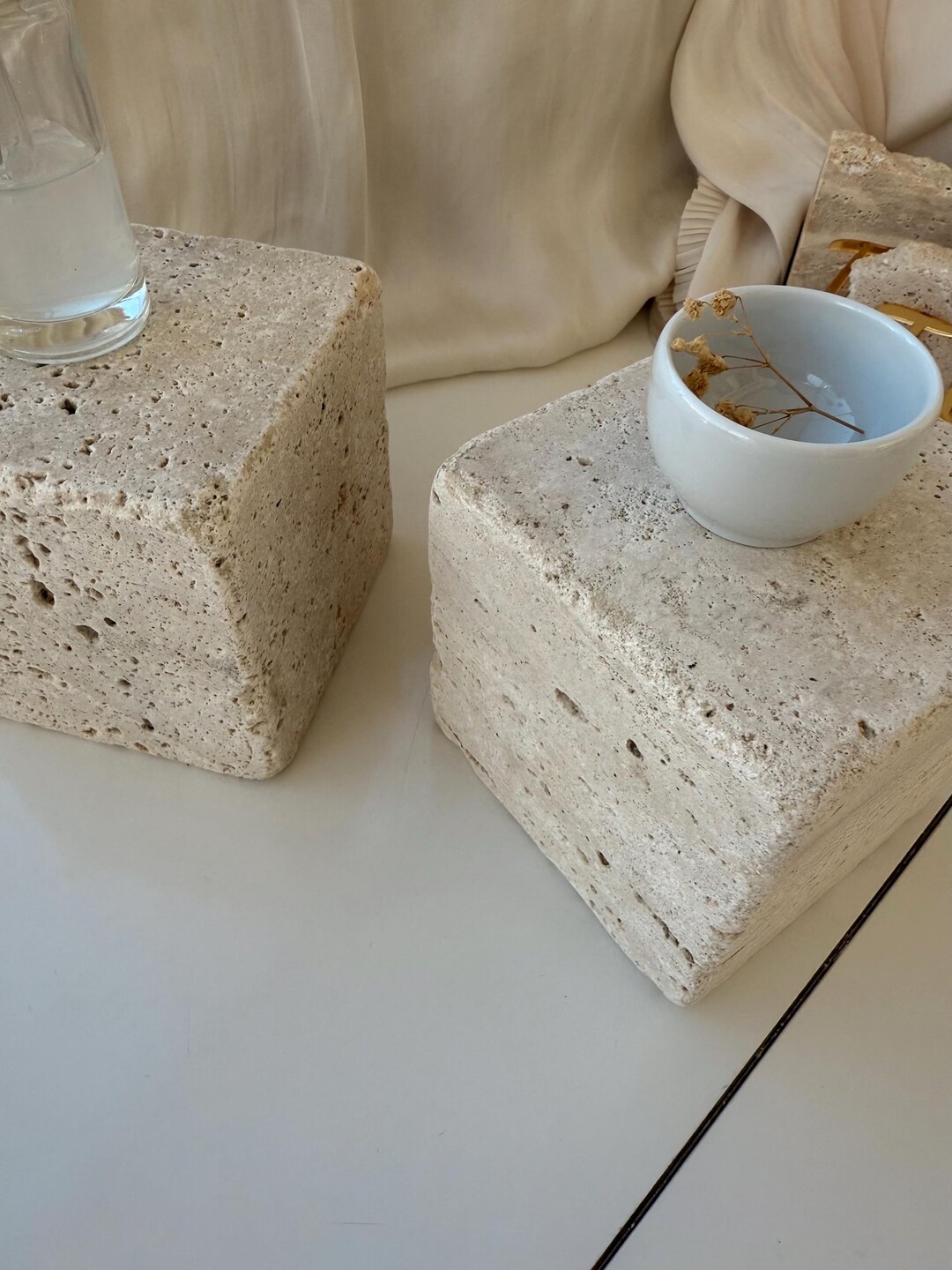 Travertine Limestone Natural Stone Travertine Raw Base Marble Cubes ...