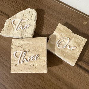 Customizable Natural Stone Table Signs for Conventions, Summons ...