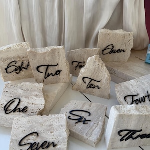 Customizable Natural Stone Table Signs for Conventions, Summons ...