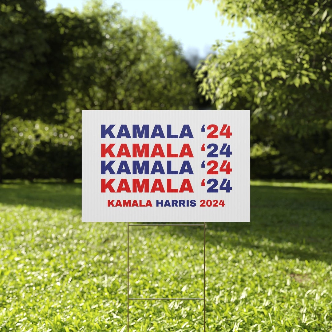 Kamala Harris Yard Sign 2024, Political Yard Sign, Vote Democrat 2024 ...