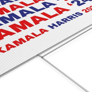 Kamala Harris Yard Sign 2024, Political Yard Sign, Vote Democrat 2024 ...