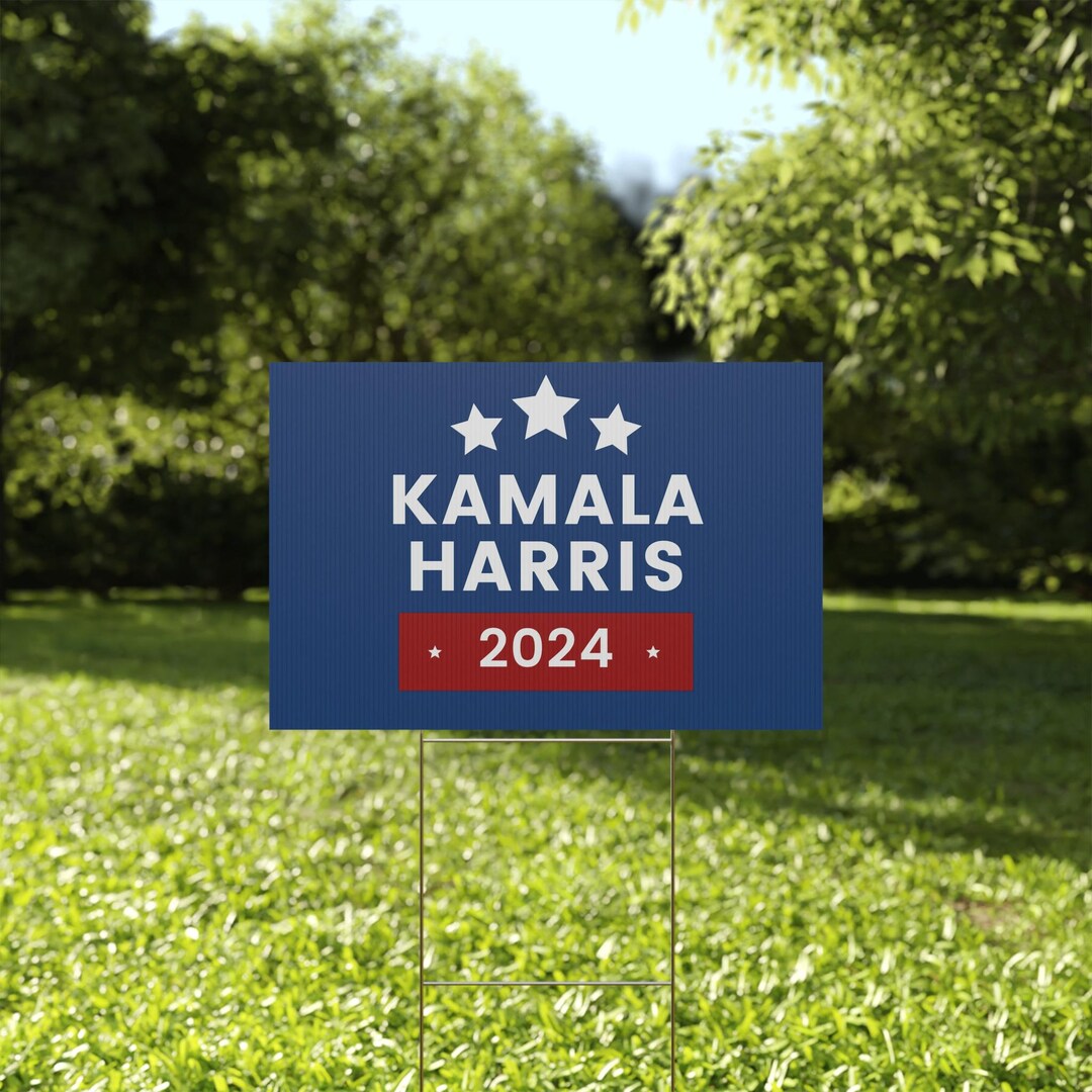 Kamala Harris Yard Sign 2024, Political Yard Sign, Vote Democrat 2024 ...
