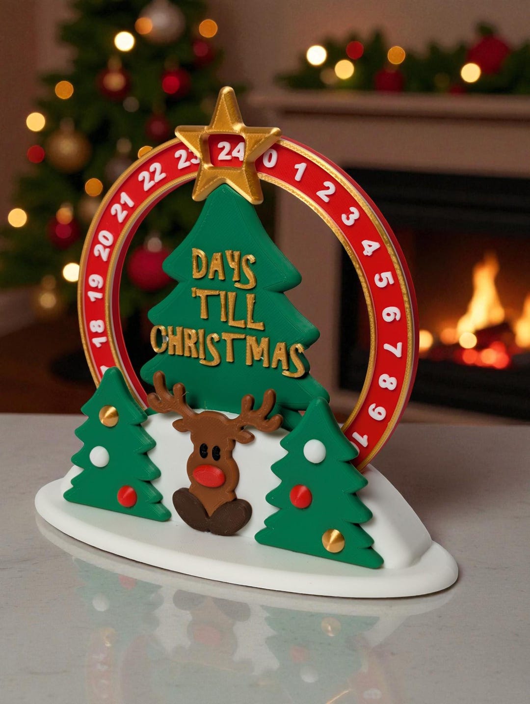 Reindeer Christmas Countdown Calendar - Etsy