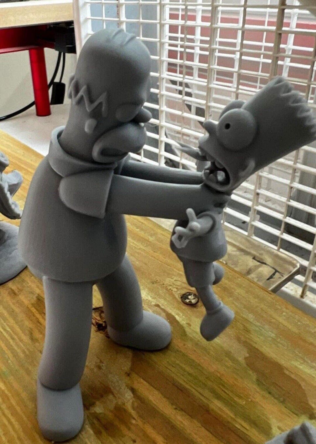 Homer Simpson Choking Bart 3D Print Statue 241mm Tall - Etsy UK