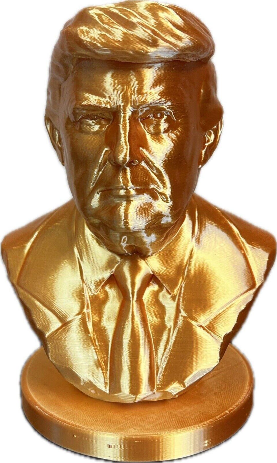 Gold Us 45th President Donald Trump Bust Fine 3D Print Bigger Than You ...