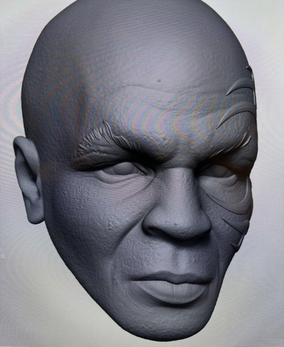 Mike Tyson Gold Head and Tattoo 3D Printed Bust - Etsy