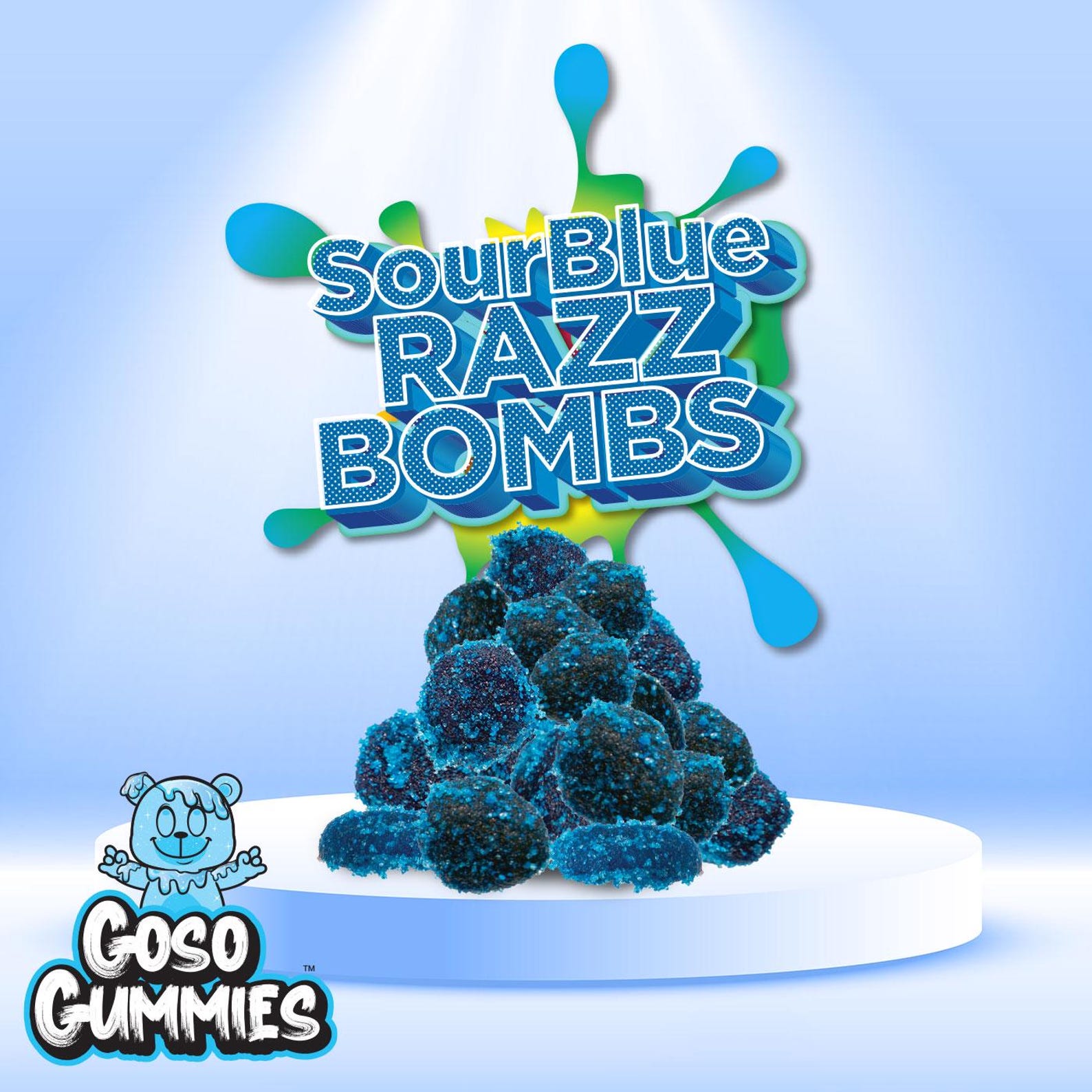 Goso Gummies | Cotton Candy + Sour Blue Razz Gushers 12oz Variety Pack ...