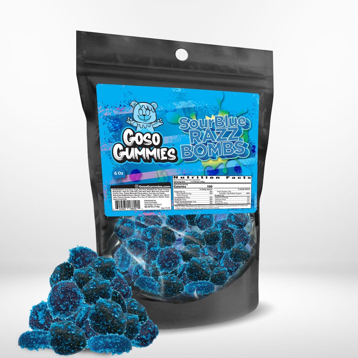 Goso Gummies | Cotton Candy + Sour Blue Razz Gushers 12oz Variety Pack ...
