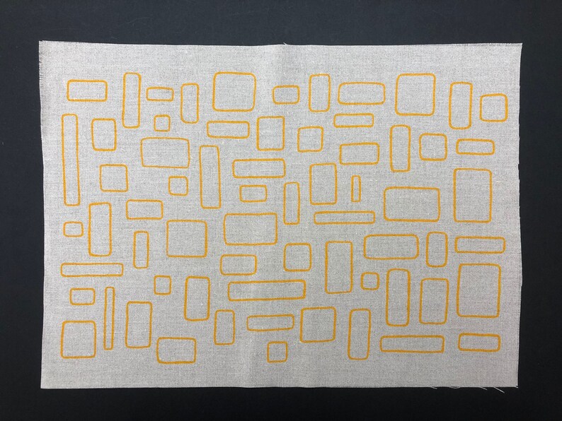 Yellow Windows Screen Printed Fabric Panel Linen or Cotton - Etsy UK