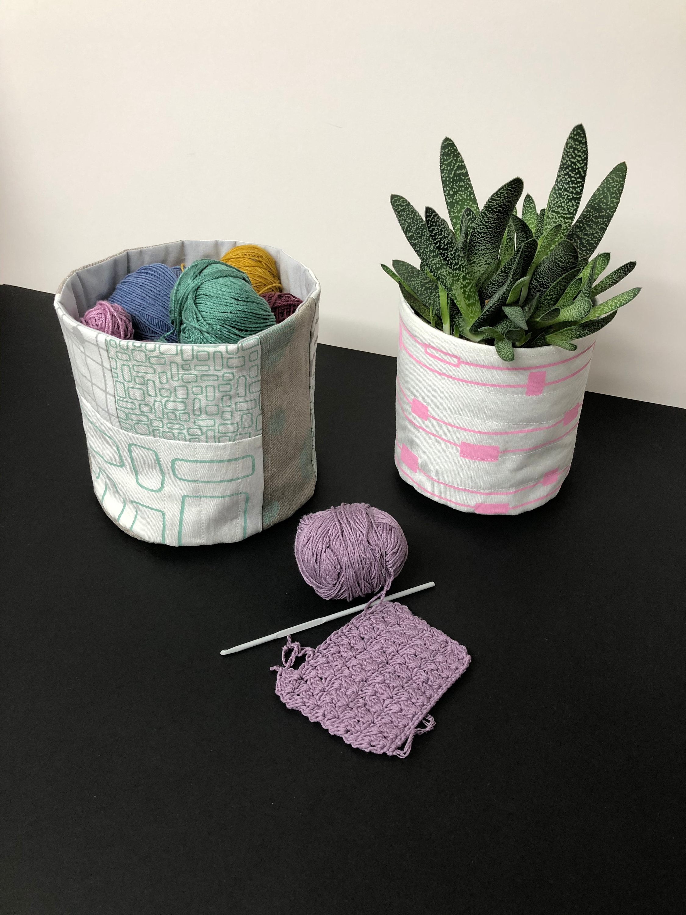 Fabric Buckets With a Circular Base PDF Sewing Pattern to | Etsy UK