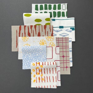 Sample Packs - Hand Screen Printed Fabrics on Linen and Cotton - Etsy