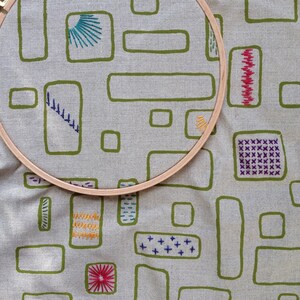 Stone Windows - Hand Screen Printed Fabric Panel for Embroidery ...