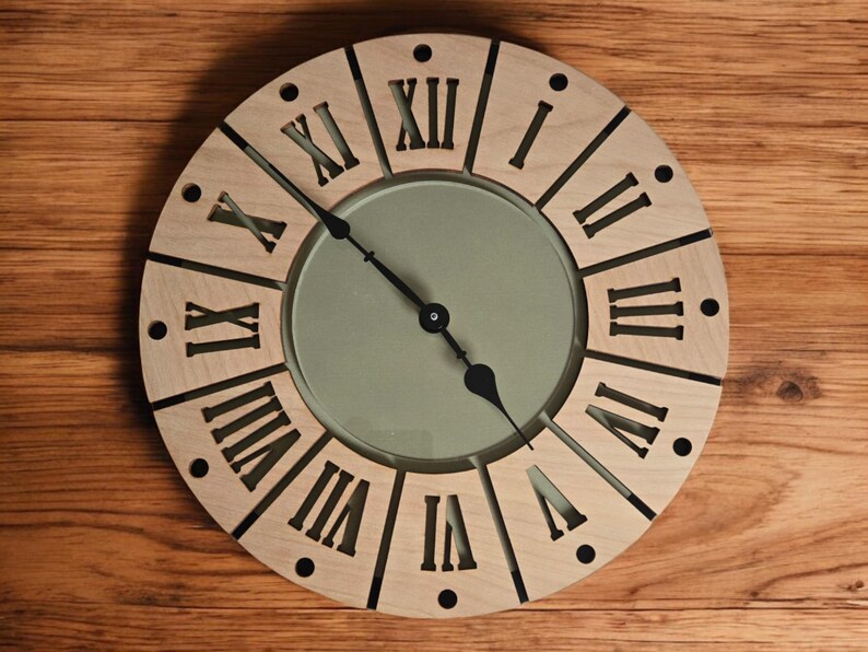 Roman Numeral Laser Cut Wall Clock - Etsy