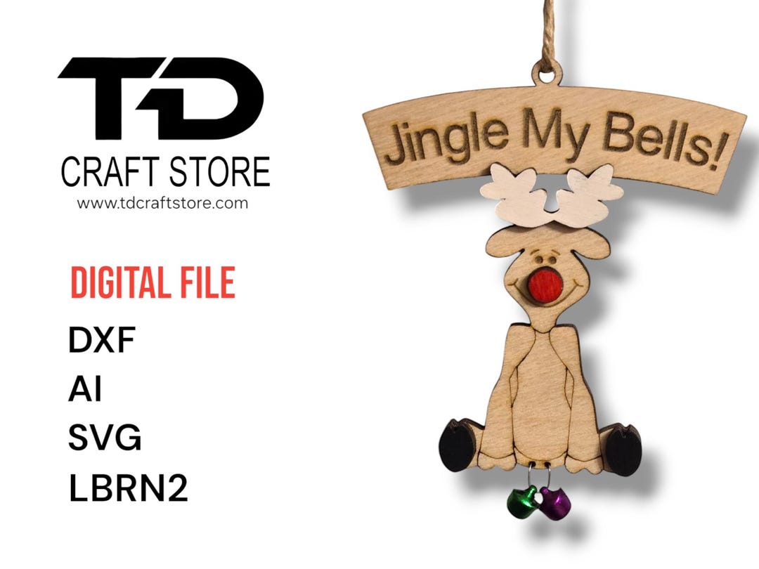 Jingle My Bells' Reindeer Ornament – Instant Holiday Fun for Your Tree ...