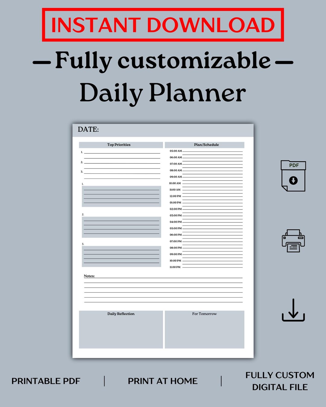 Professional Daily Planner - Complete Tasks and Set Goals - Etsy