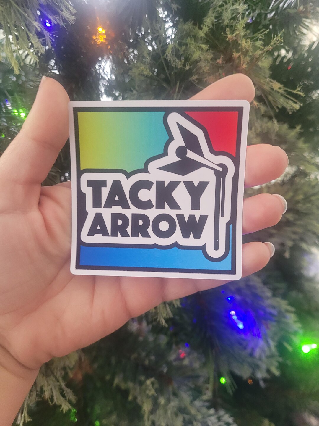 Tacky Arrow Logo Sticker - Etsy