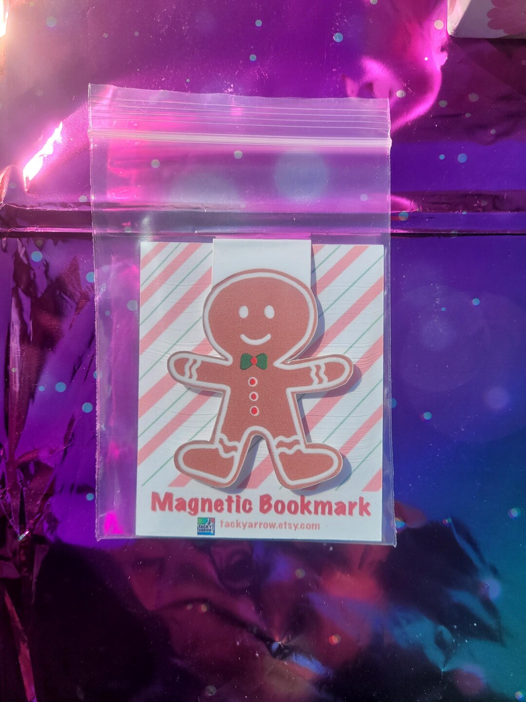Gingerbread Man Magnetic Bookmark - Etsy