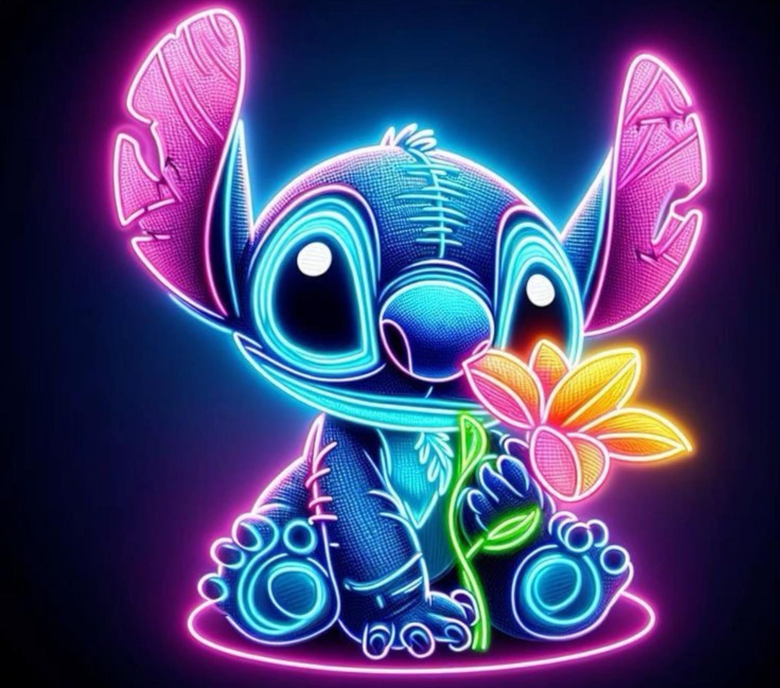 20 Oz Neon Glow Stitch Tumbler Wrap, Straight 20 Oz Tumbler Design, Png ...