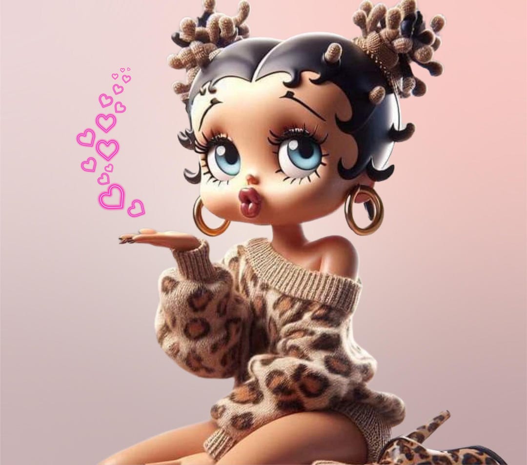 Cheetah Print Lovely Betty Boop 20 Oz Tumbler Wrap - Etsy